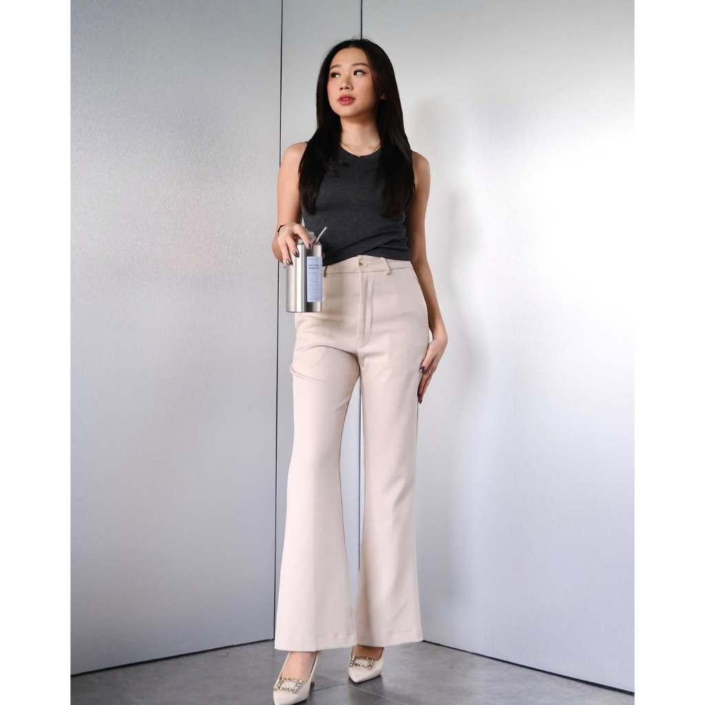 Jual Cutbray Highwaist Pants / celana panjang wanita / Cutbray Flare ...