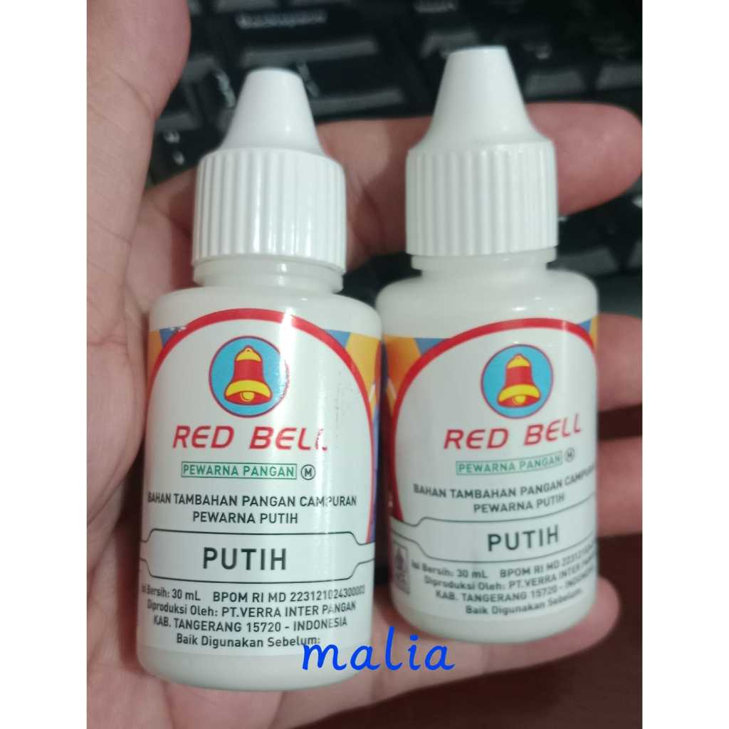 Jual PEWARNA MAKANAN PUTIH CAIR FOODGRADE REDBEL 30 ML SUMBO HALAL ...