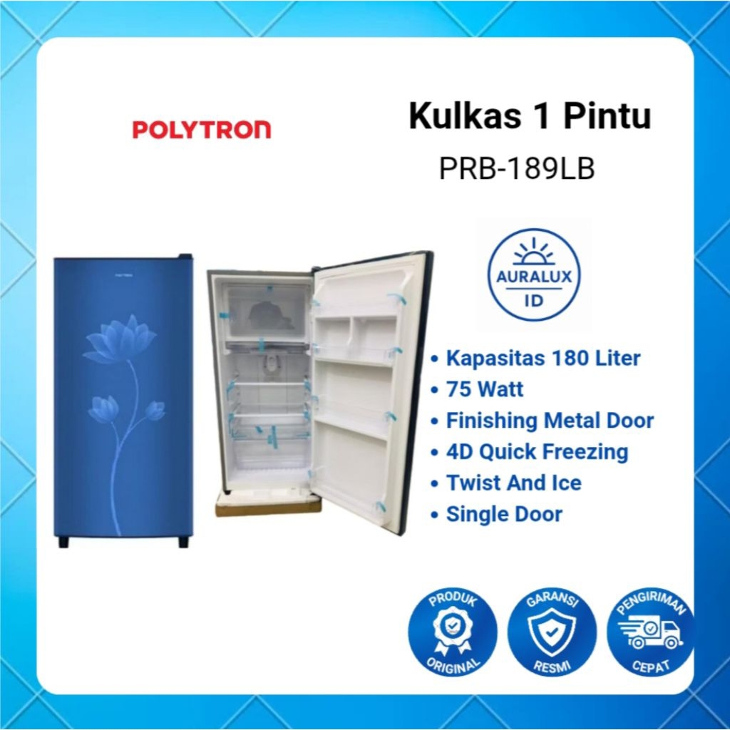 Jual POLYTRON Kulkas 1 Pintu [PRB-189] 180 Liter| Hemat Listrik ...