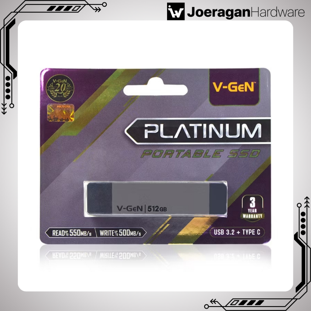 Jual V-GeN SSD Portable 512GB Storage External USB 3.2 Type-C 512 GB ...