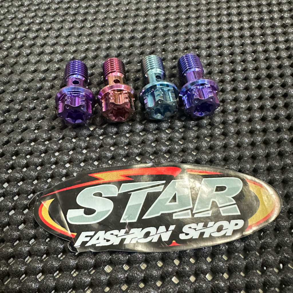 Jual Baut banjo caliper drat kasar M10 model gear head titanium GR5 1pcs | Shopee Indonesia