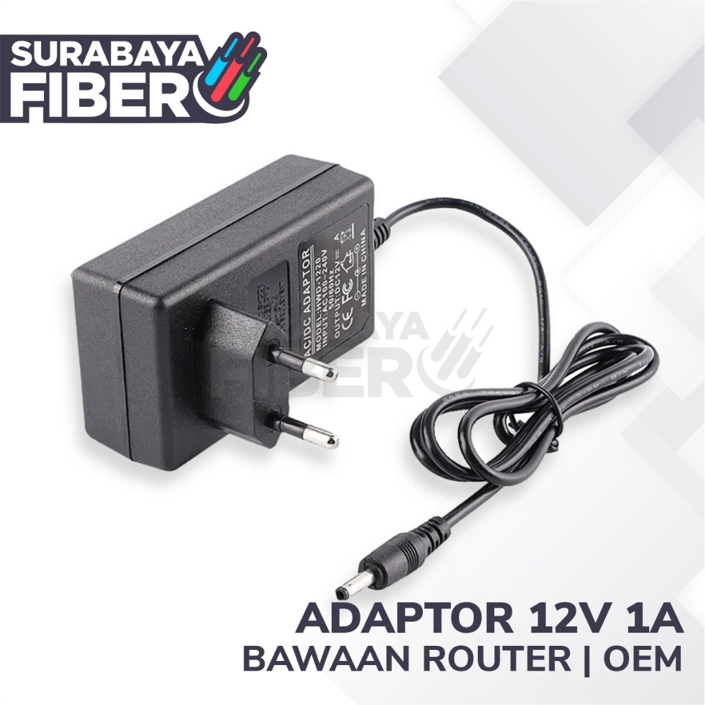Jual Adaptor 12 Volt 1 Ampere Original Bawaan Router / ONU - Adaptor ...