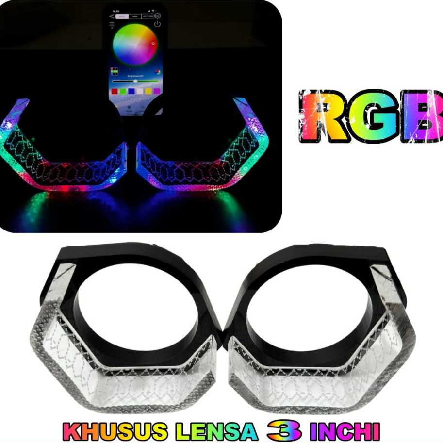 Jual Ring Shroud Akrilik 5D Hexagonal 3 inch Biled Projector Rgb Apps ...