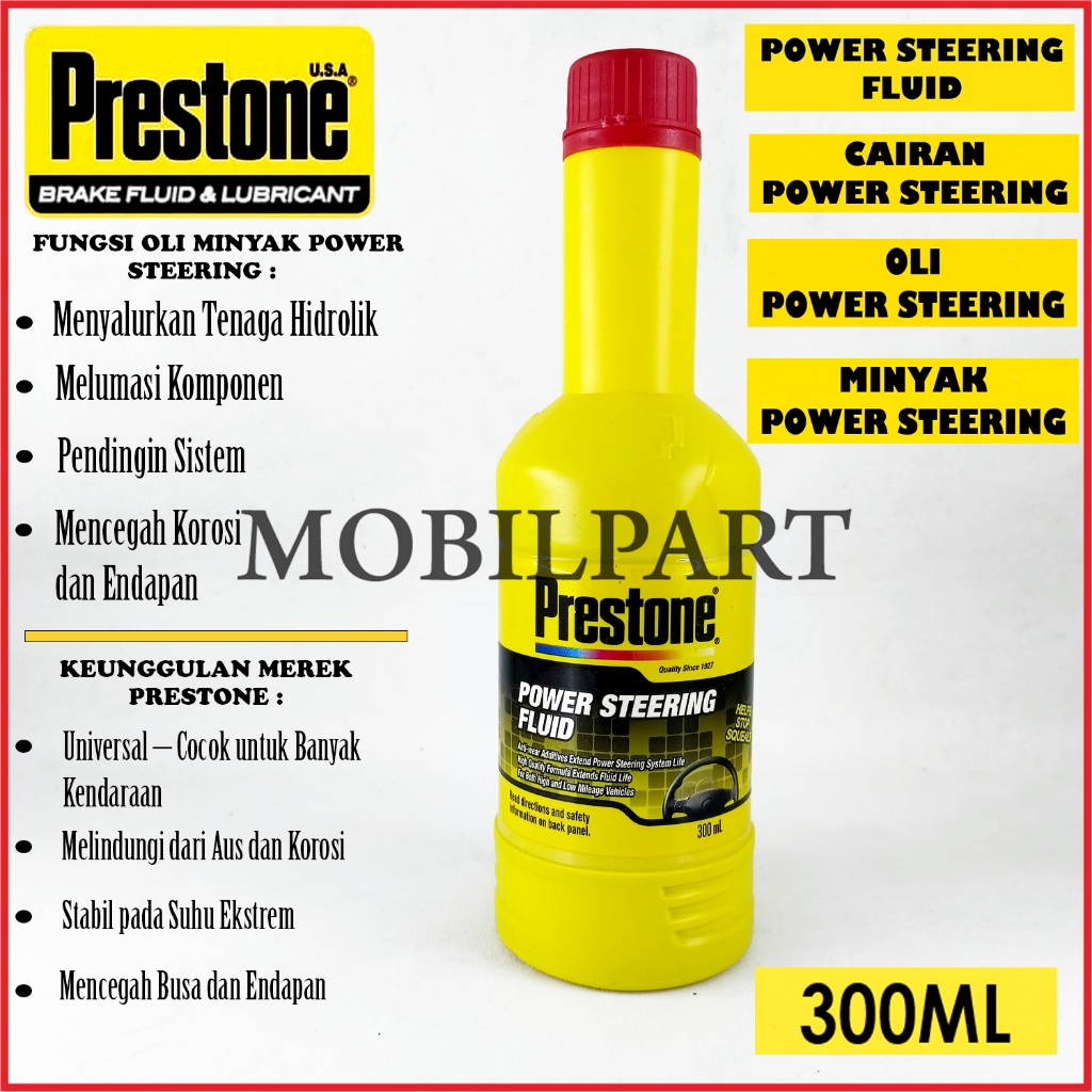 Jual MINYAK OLI POWER STEERING FLUID PRESTONE 300ML 100% ASLI ORIGINAL ...