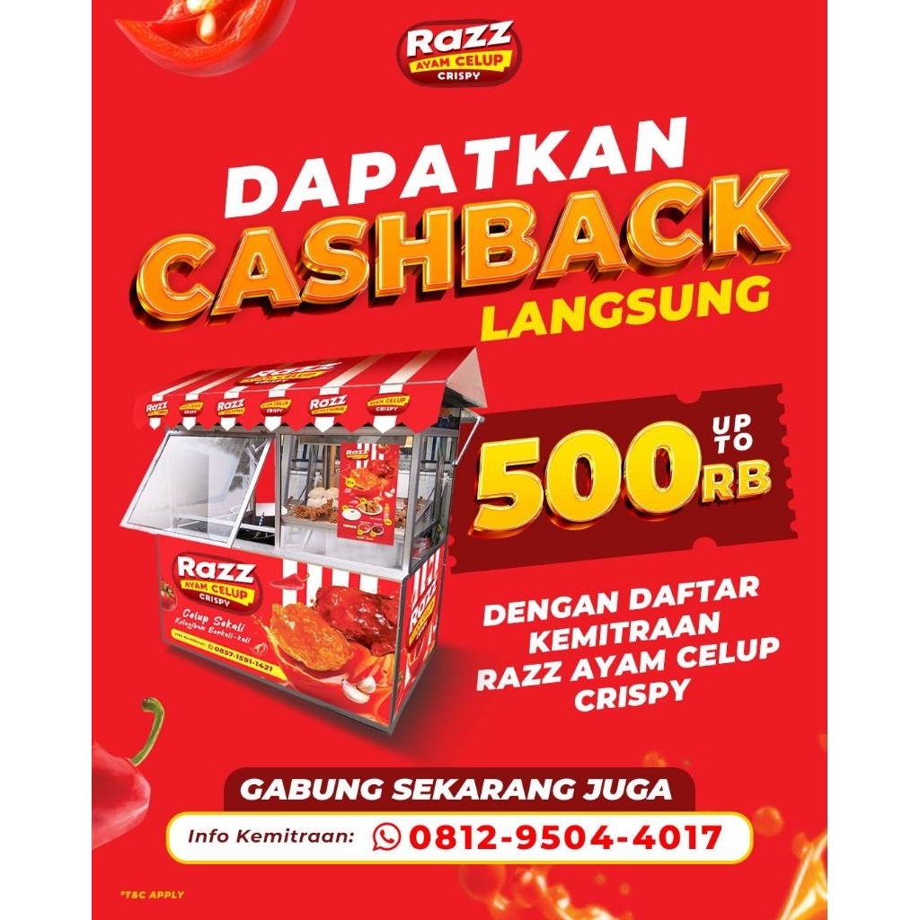 Jual PAKET BOOTH FRANCHISE RAZZ CHICKEN | Shopee Indonesia