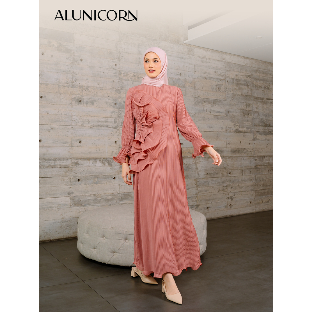 Jual Alunicorn - Prisha Dress - Dress Plisket Mom's- Dress Lebaran ...