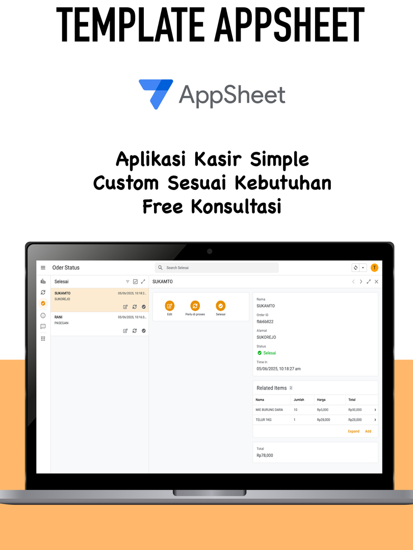 Jual TEMPLATE APPSHEET TINGGAL EDIT/CUSTOM SESUAI KEBUTUHAN | Shopee ...