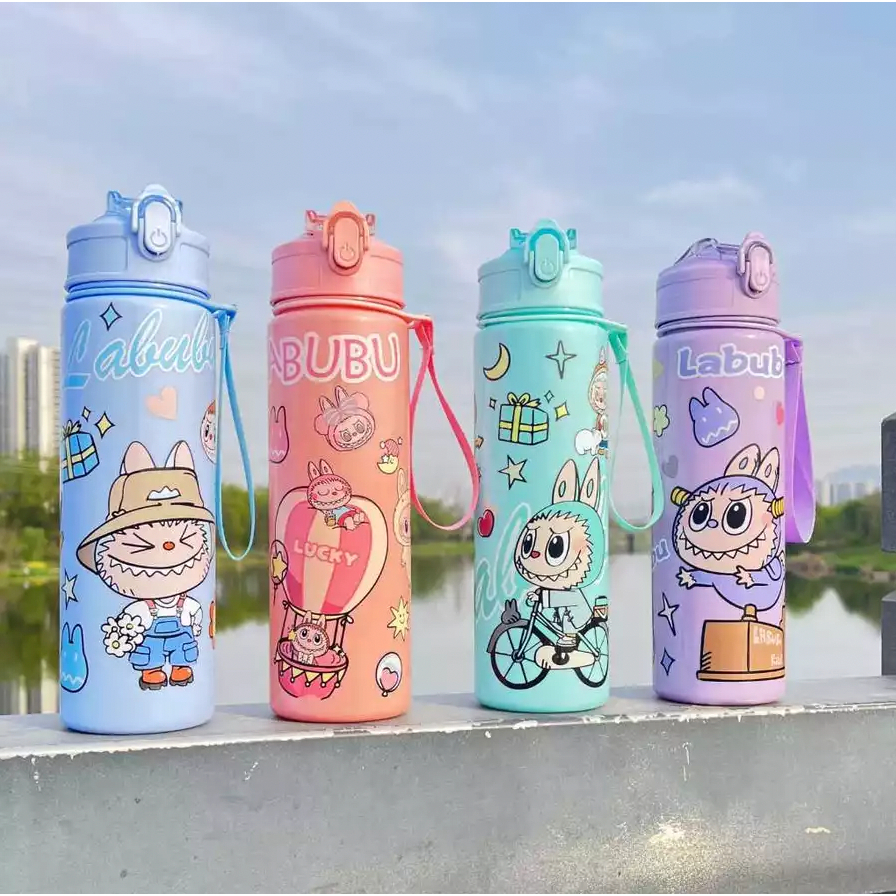 Jual Botol Minum LABUBU DOFT Anak Aneka Karakter LABUBU DOFT Dilengkapi ...