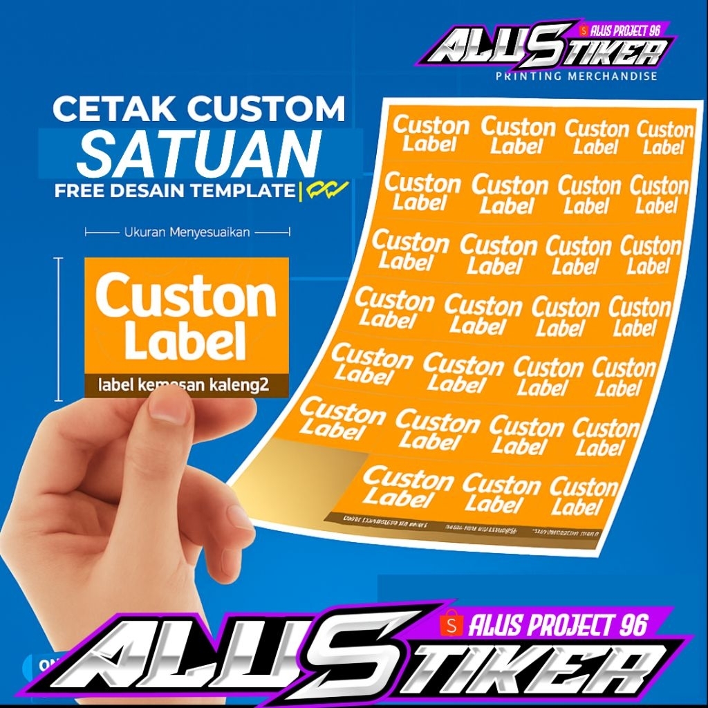 Jual CETAK STICKER LABEL MAKANAN MINUMAN OLSHOP MURAH SUDAH TERPOTONG ...