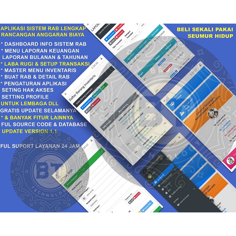 Jual APLIKASI WEB SOURCE CODE SISTEM LAPORAN KEUANGAN, INVENTARIS ...