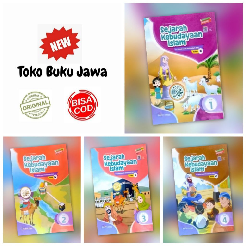 Jual [Pustaka Mulia] ORI Buku SD Sejarah Kebudayaan Islam SKI Kelas 3 4 5 6 / Jilid 1 2 3 4 MI ...