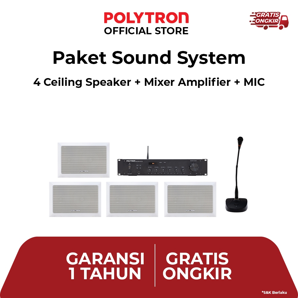 Jual Polytron Sound System Sekolah Mushola Cafe Pengeras Suara Plafon ...