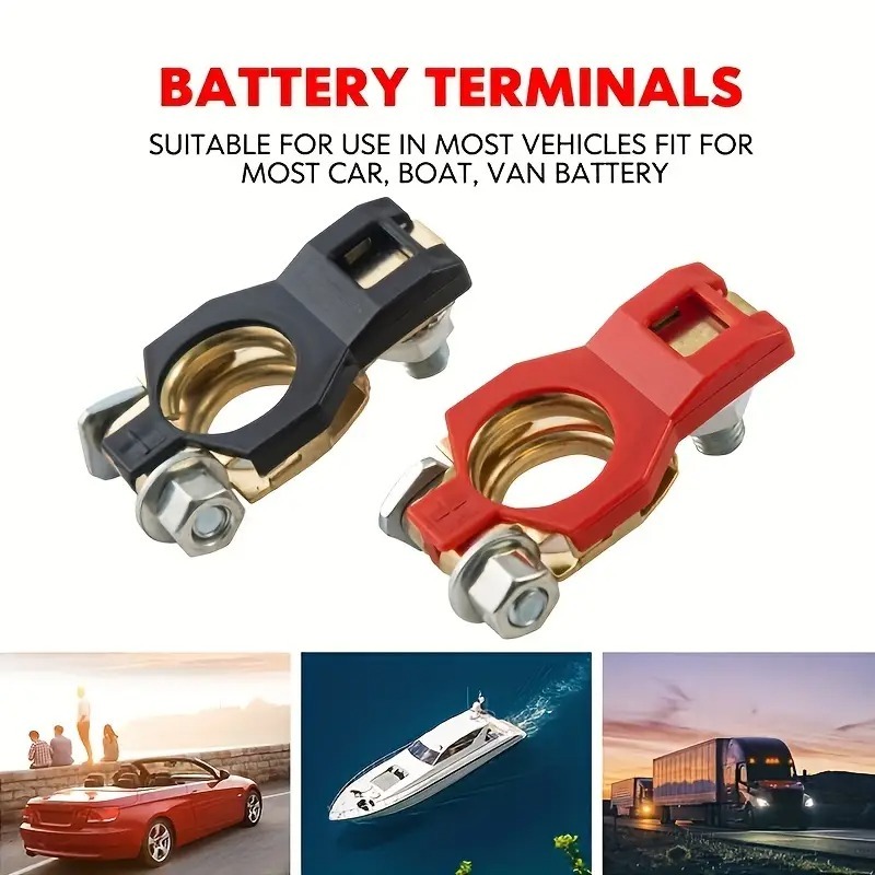Jual Kepala Aki Terminal Accu 2pcs Set Mobil Clamp Kuningan Terminal ...