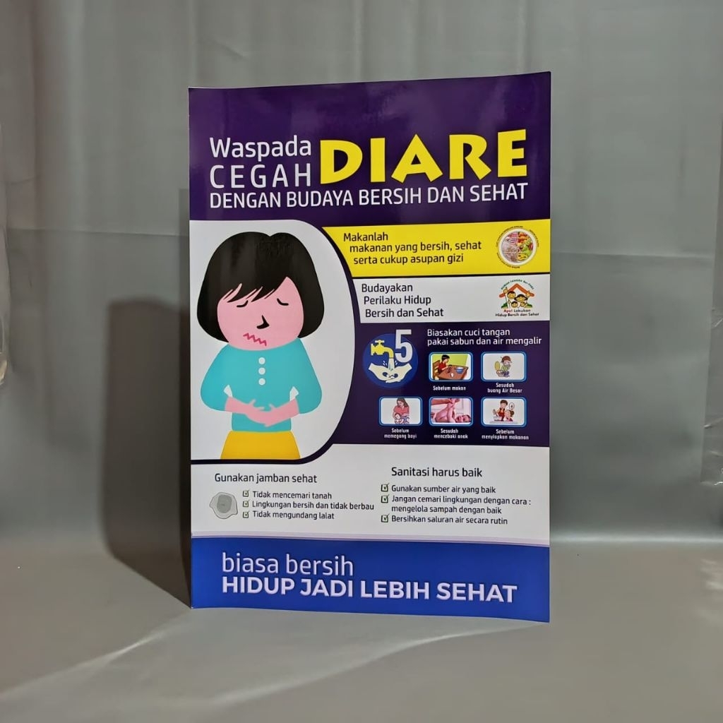 Jual Poster Kesehatan, Poster Waspada Cegah Diare, Poster Edukasi ...