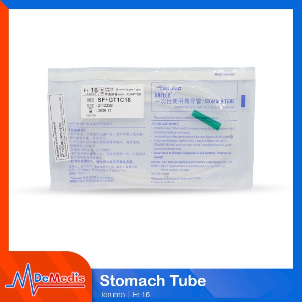 Jual Stomach Tube TERUMO NGT Selang Makan Sonde No.16 | Shopee Indonesia