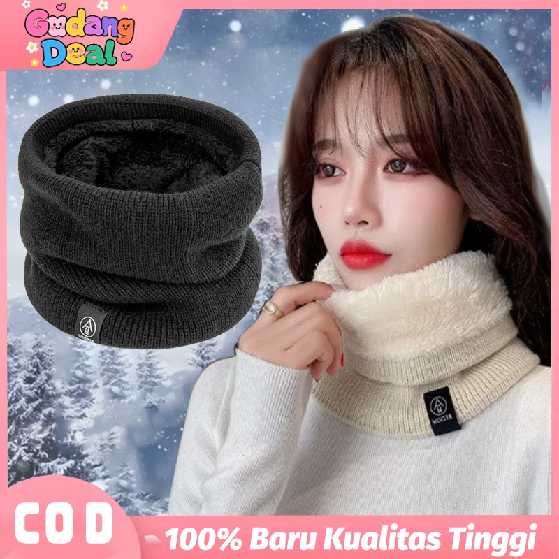 Jual Syal Motor Hangat Bahan Fleece Syal Leher Rajut Tebal, Pelindung ...