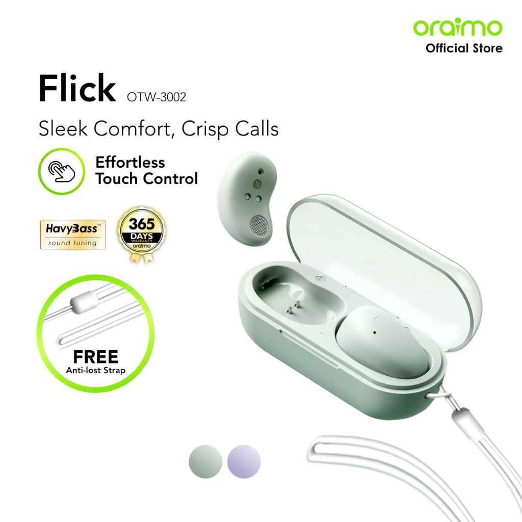 Jual oraimo Flick OTW-3002 True Wireless Stereo Bluetooth Baterai Tahan ...