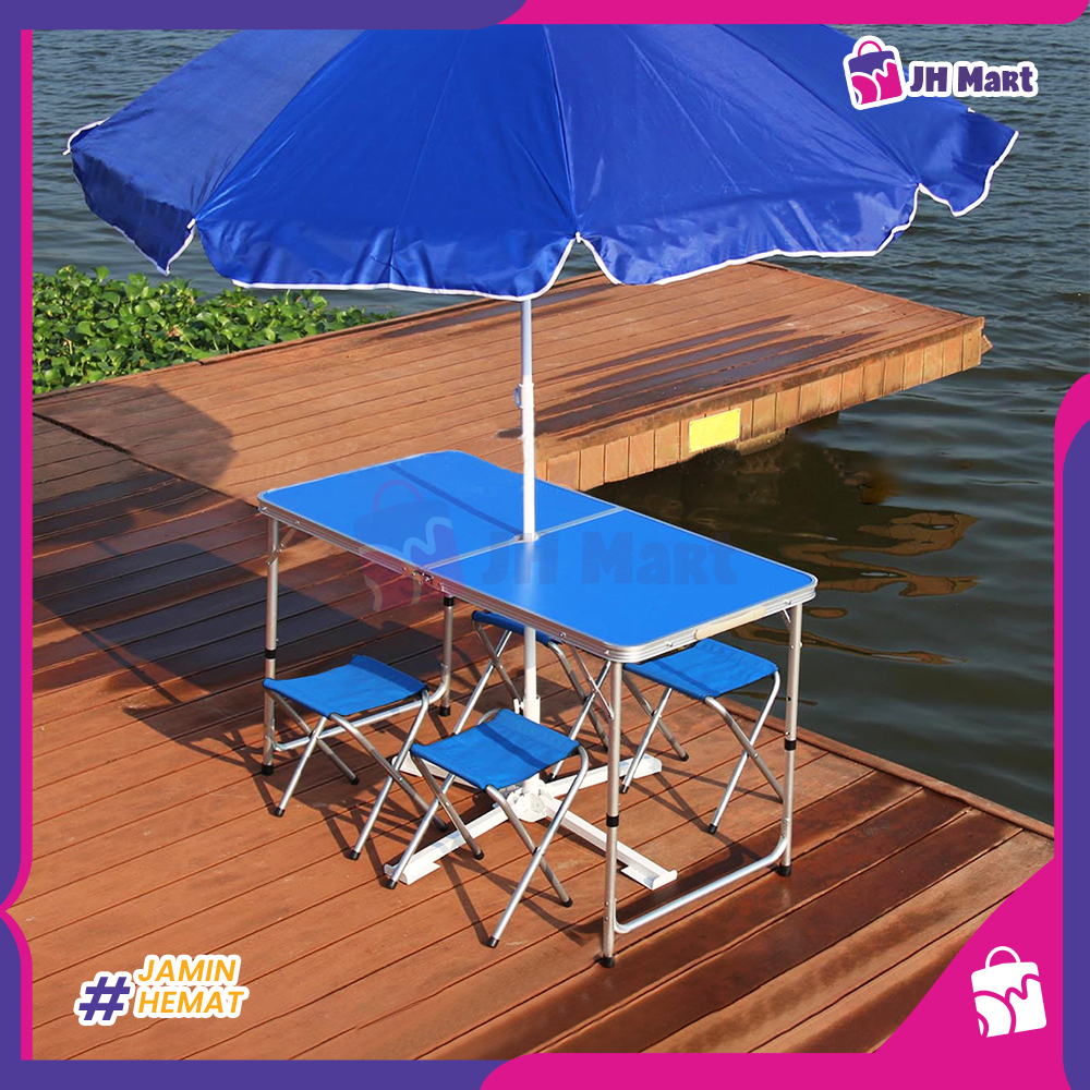 Jual JHM - Meja Jualan Lipat Portable Outdoor Meja Dagang Lubang Tengah ...