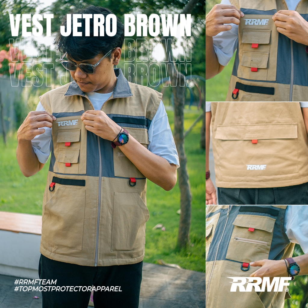 Jual RRMF Official Jentro Brown Vest New Rompi Pria | Shopee Indonesia