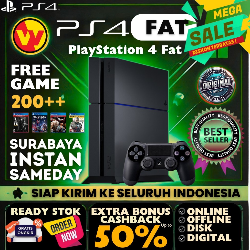Jual SONY PS4 FAT 2TB PLAYSTATION 4 FAT 2TB FULLGAME HITS FIRMWARE ...