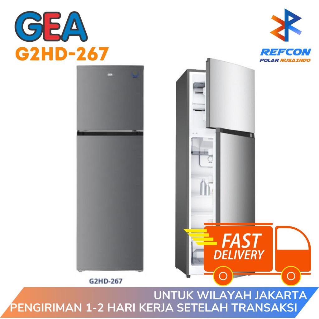 Jual Kulkas GEA G2HD-267 / G2HD267 INOX Kulkas 2 Pintu No Frost 267 ...