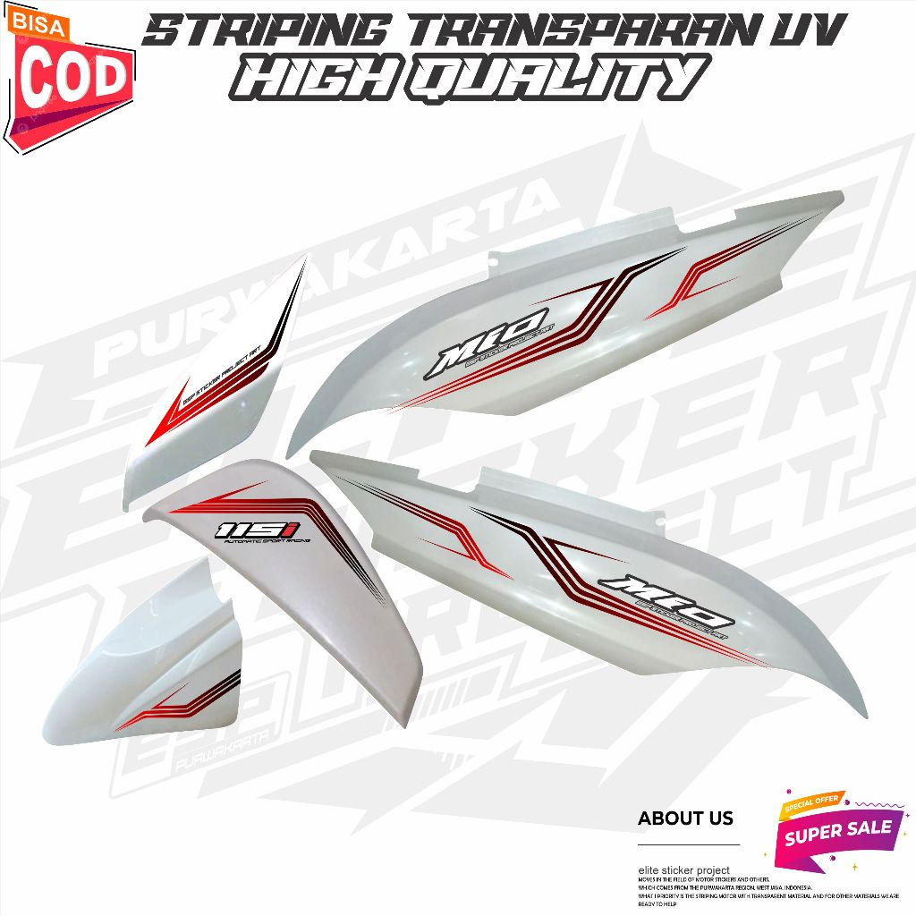 Jual STRIPING STICKER VARIASI 11 TRANSPARAN YAMAHA MIO J STICKER ...