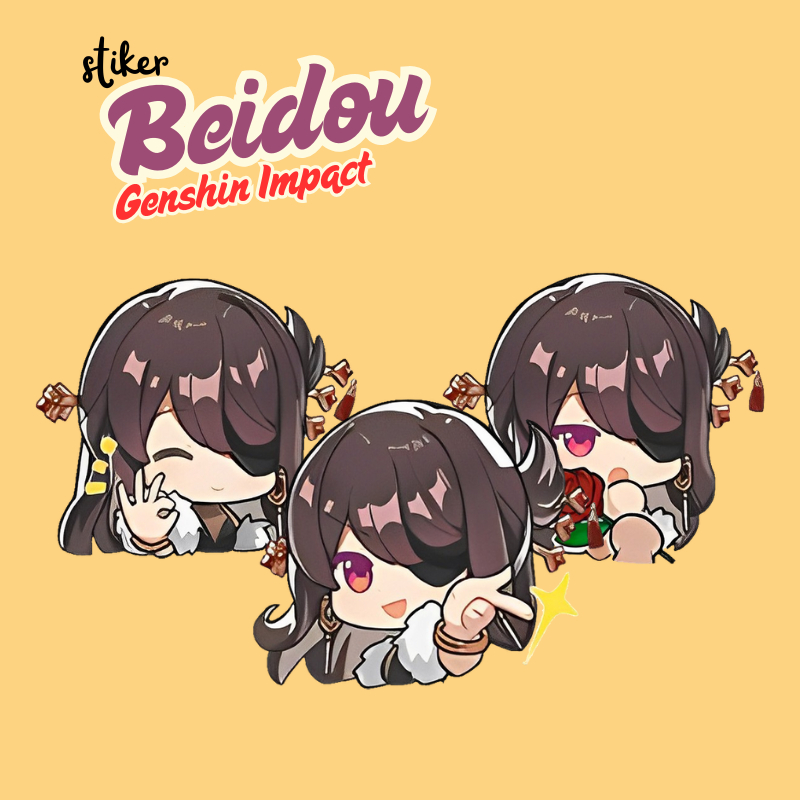 Jual Stiker Beidou Genshin Impact | Sticker Beidou Genshin Impact Vinyl ...