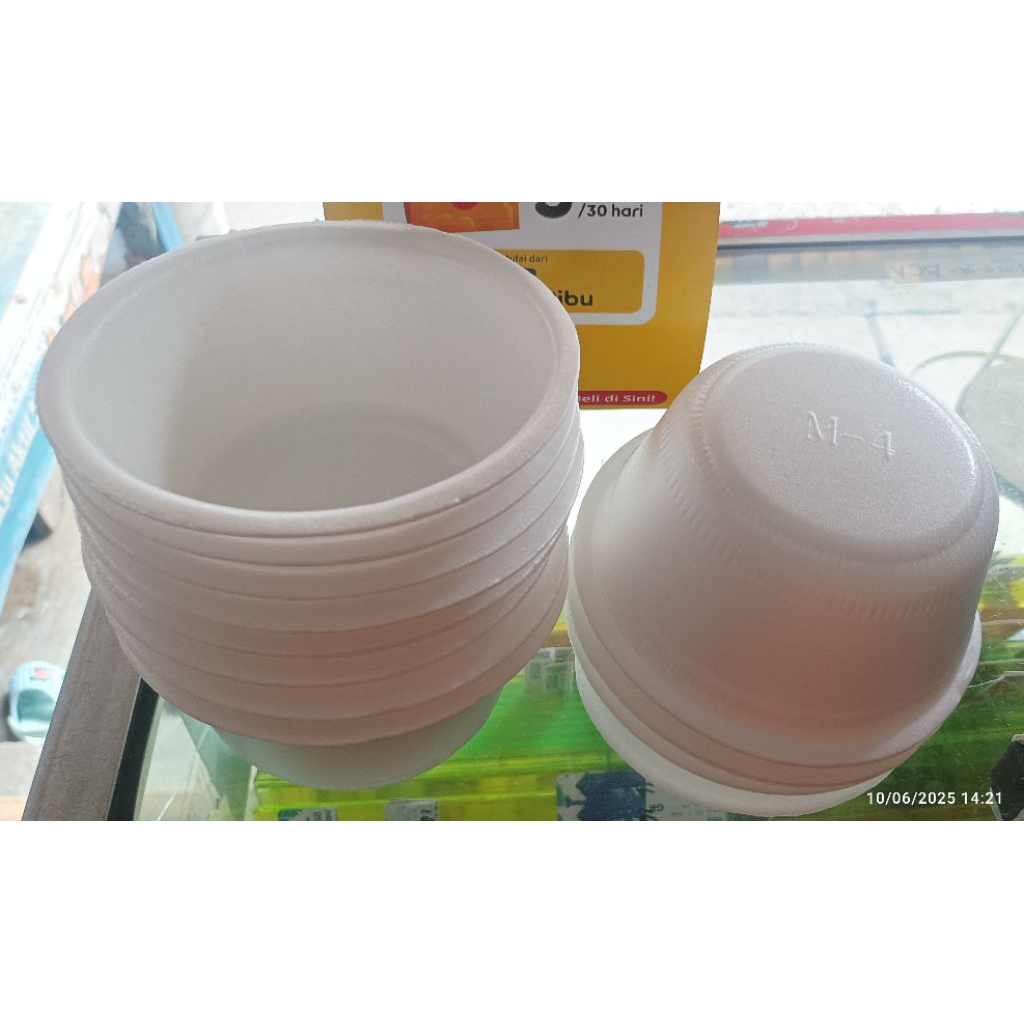 Jual FOAM KCS MANGKOK M-4 STEROFOM MANGKUK ISI 100PCS | Shopee Indonesia