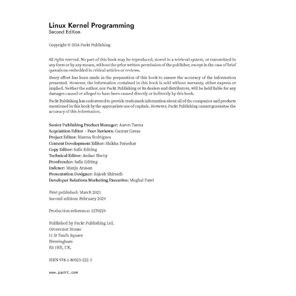Jual LINUX KERNEL PROGRAMMING SECOND EDITION KAIWAN N. BILLIMORIA ...