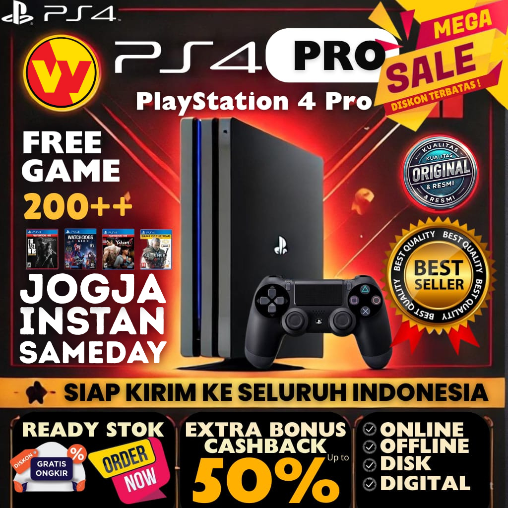 Jual SONY PS4 PRO Playstation 4 Pro ORIGINAL BONUS GAMES HITS | Shopee ...