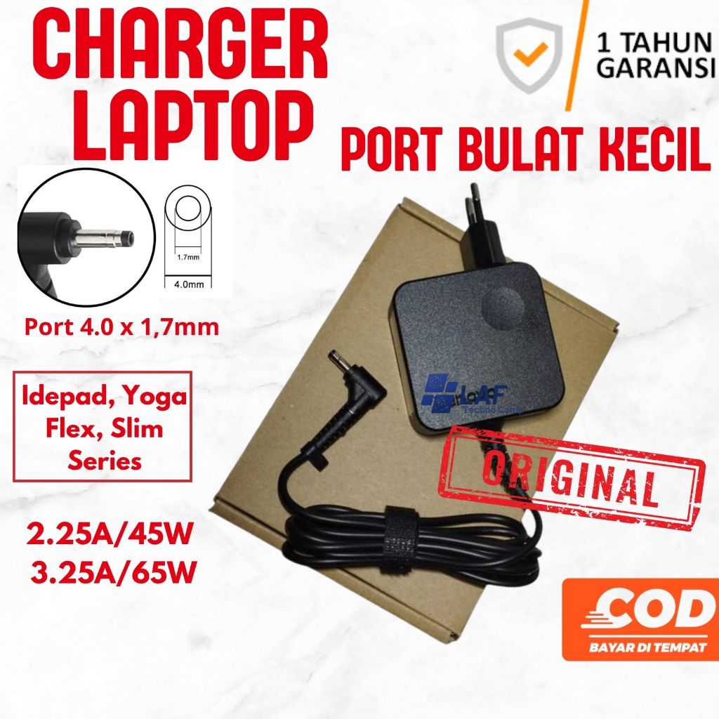 Jual [1 𝙏𝙖𝙝𝙪𝙣 𝙂𝙖𝙧𝙖𝙣𝙨𝙞] Charger Laptop Original Port Small Plug Pin ...
