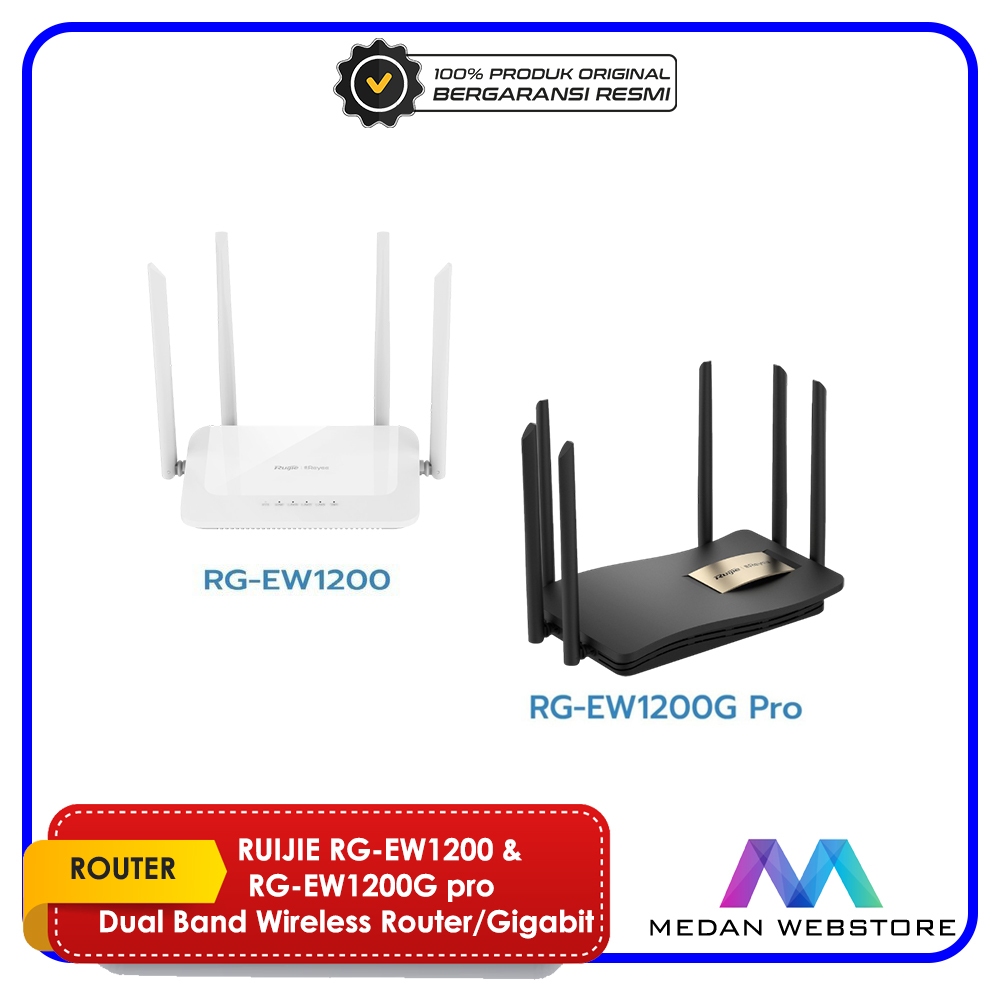 Jual Router Wireless Gigabit RUIJIE RG-EW1200 & RG-EW1200G pro Dual ...