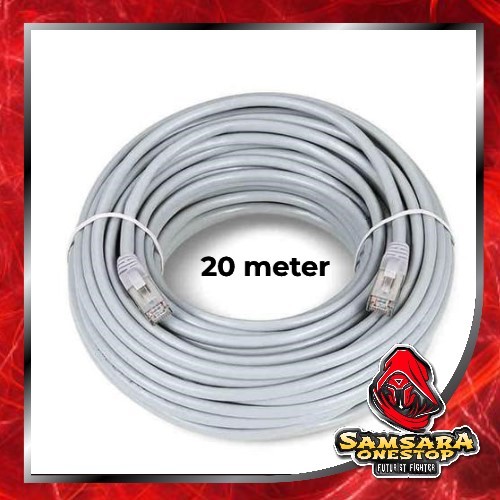 Jual Kabel LAN 20M Cat5E 20Meter / UTP Cable 20 Meter | Shopee Indonesia