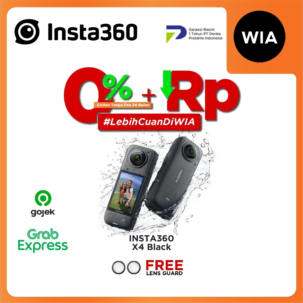 Jual Insta360 X4 Action Camera 360° 8K UHD Original Garansi Resmi 1 Tahun | Shopee Indonesia