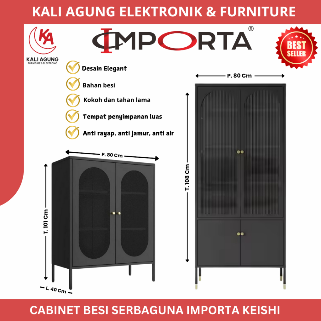 Jual LEMARI KABINET KACA / CABINET SERBAGUNA / CABINET BESI / IMPORTA ...