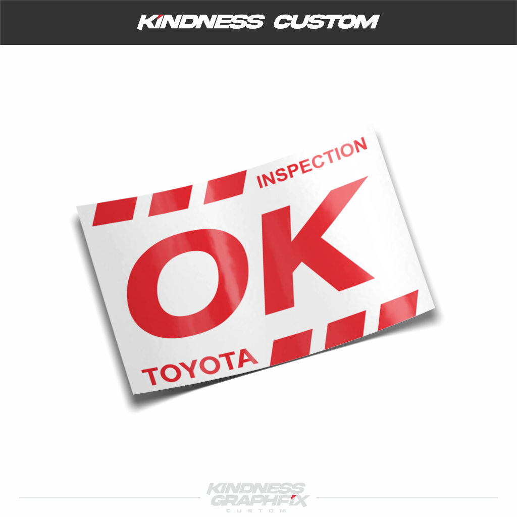 Jual sticker kaca inspection OK Toyota japan JDM | Shopee Indonesia