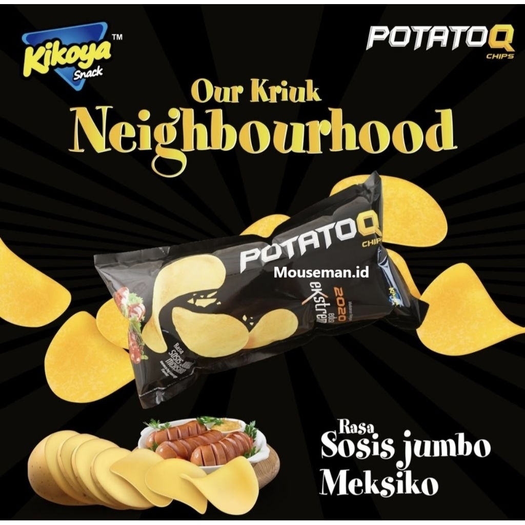 Jual POTATO Q CHIPS Kikoya Snack Makanan Ringan 2020 edisi OK see-U ...