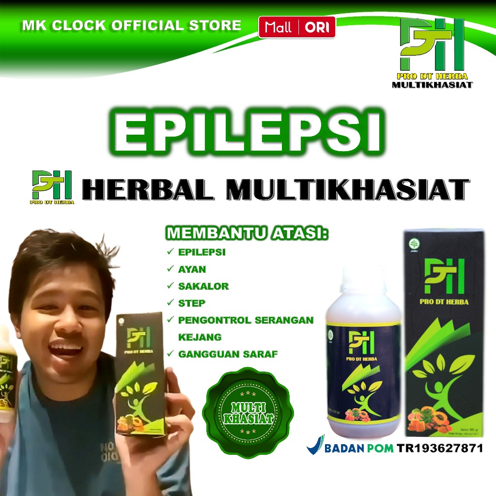 Jual PRO DT HERBA 350g Obat Epilepsi Gangguan Kesadaran Kejang Ayan Step Saraf Anak Dewasa ...