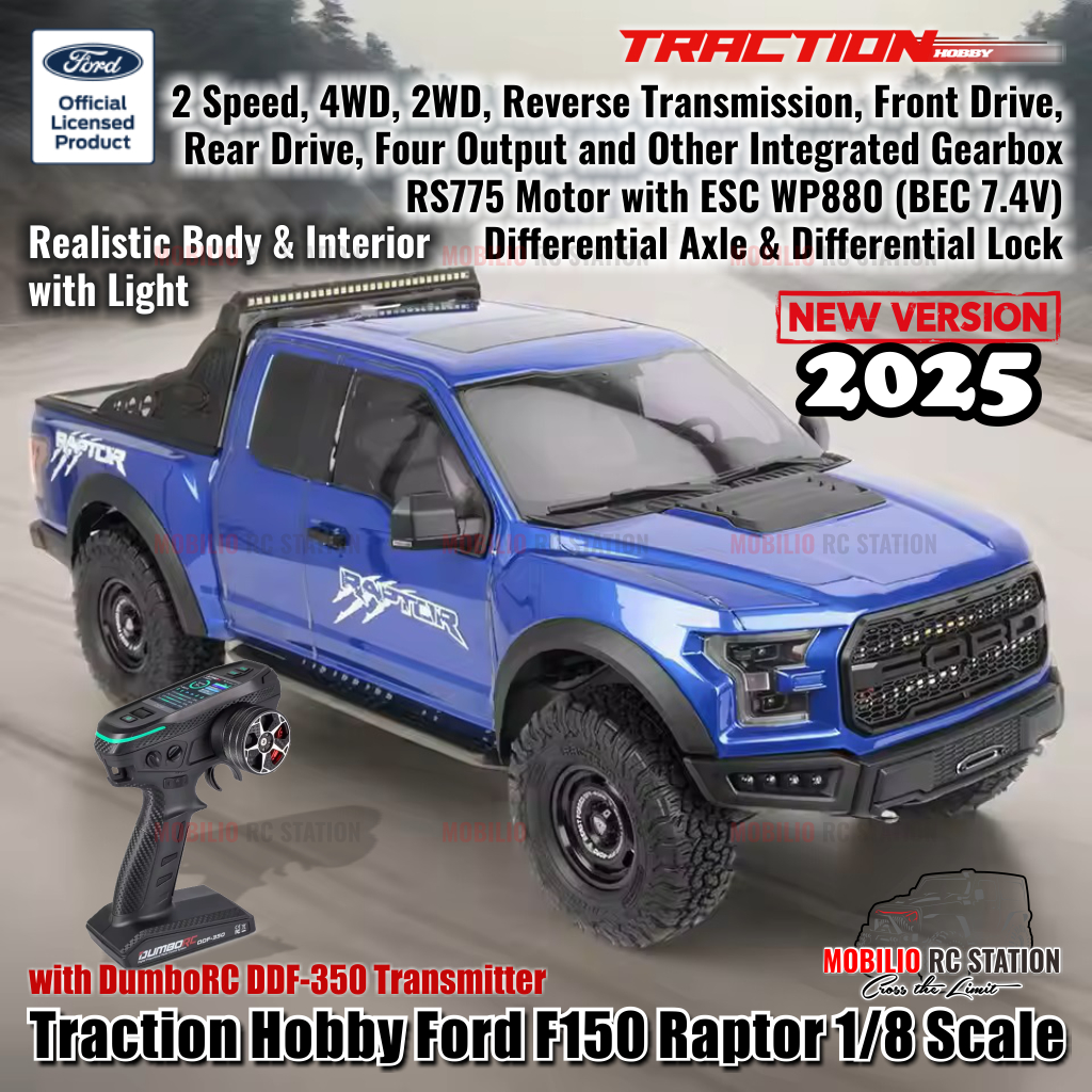 Jual Traction Hobby Ford F150 Raptor 1/8 Scale RTR RC Crawler Adventure ...