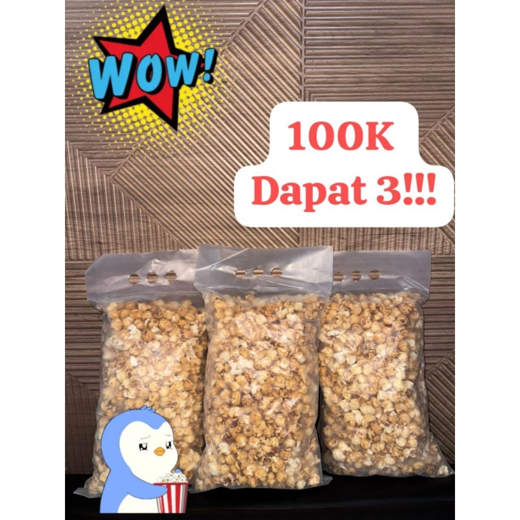 Jual PROMO POPCORN CARAMEL!! - BUNDLING 3 Bag hanya 100K!! | Shopee ...