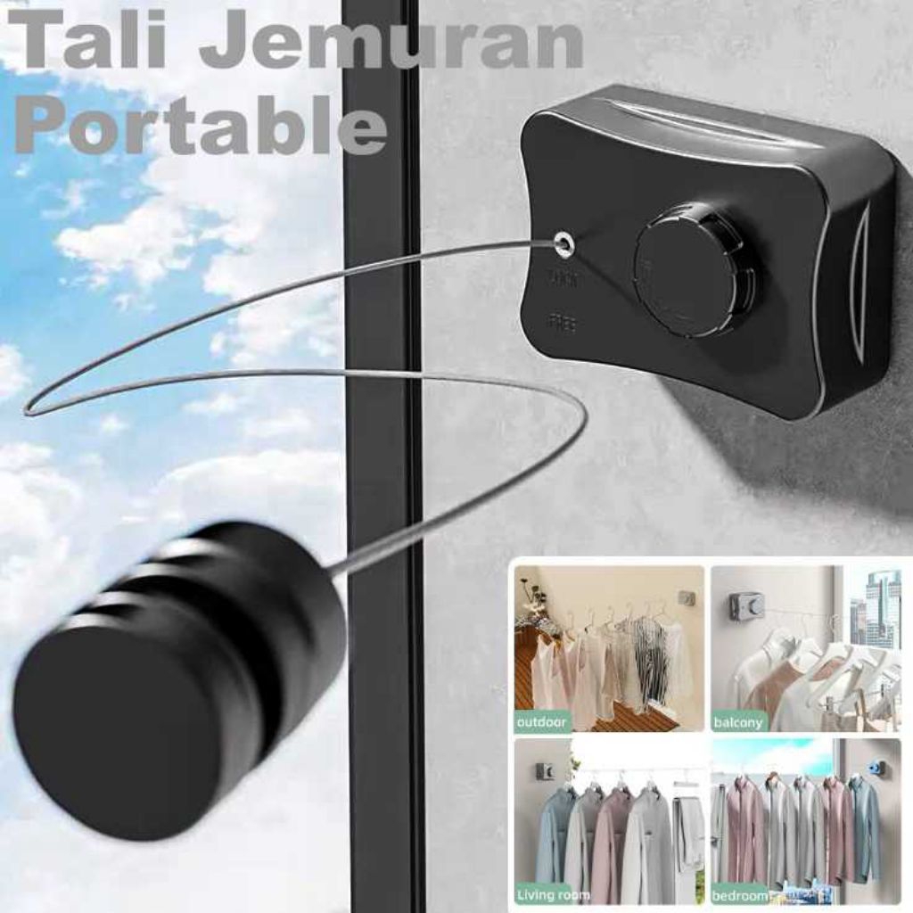 Jual Jemuran Tali Portable Indoor Outdoor 5.1M | Shopee Indonesia