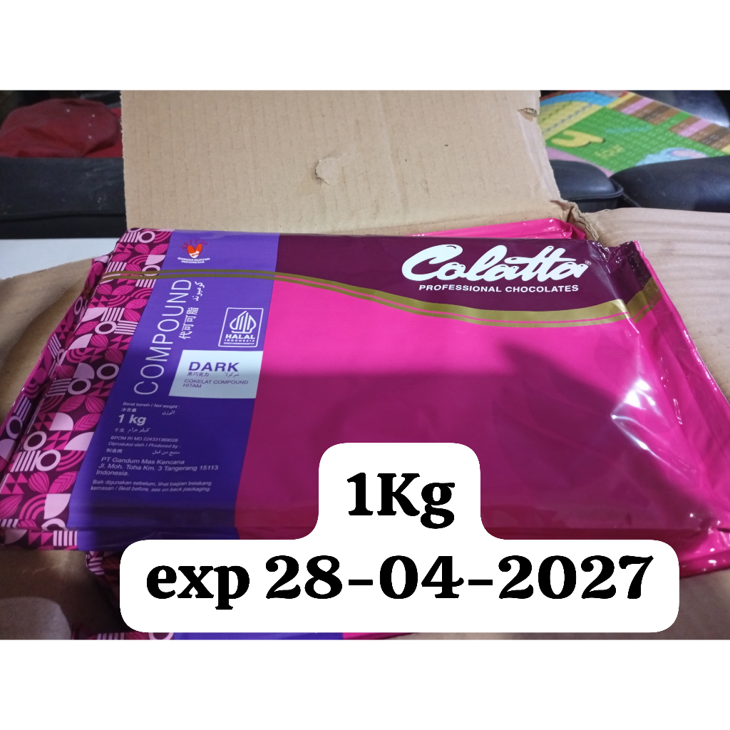 Jual COLATTA DARK COMPOUND BLOCK 1 KG (WAJIB BACA DESKRIPSI DAN FOTO ...