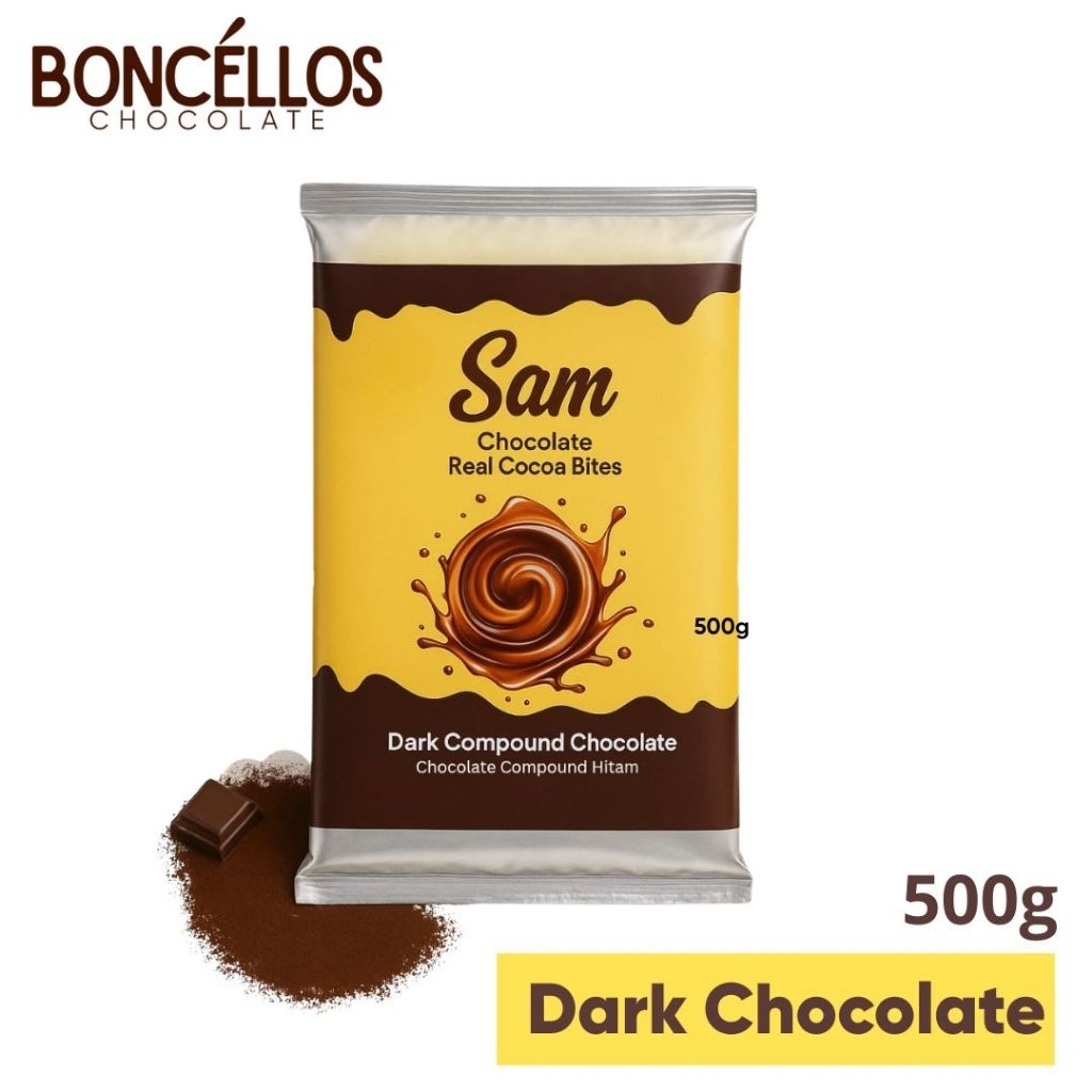 Jual SAM CHOCOLATE - Dark Compound Chocolate 500gr | Shopee Indonesia