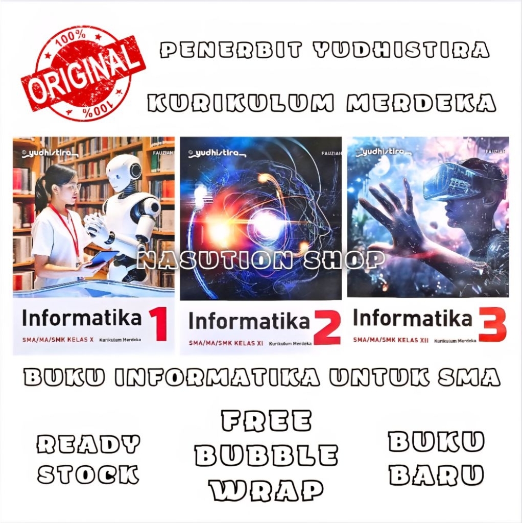 Jual Buku INFORMATIKA Kelas 1 2 3 / 10 11 12 SMA Revisi Yudhistira Kurikulum Merdeka Original ...
