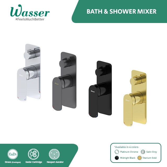 Jual Wasser Bath & Shower Mixer MBT-V2750-C | Shopee Indonesia
