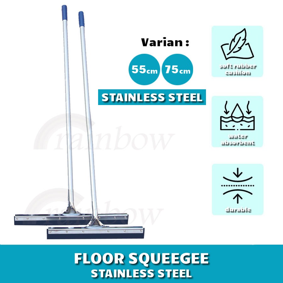 Jual Floor Squeegee Metal Head 75 cm 55 cm / Wiper Lantai Plat Besi ...