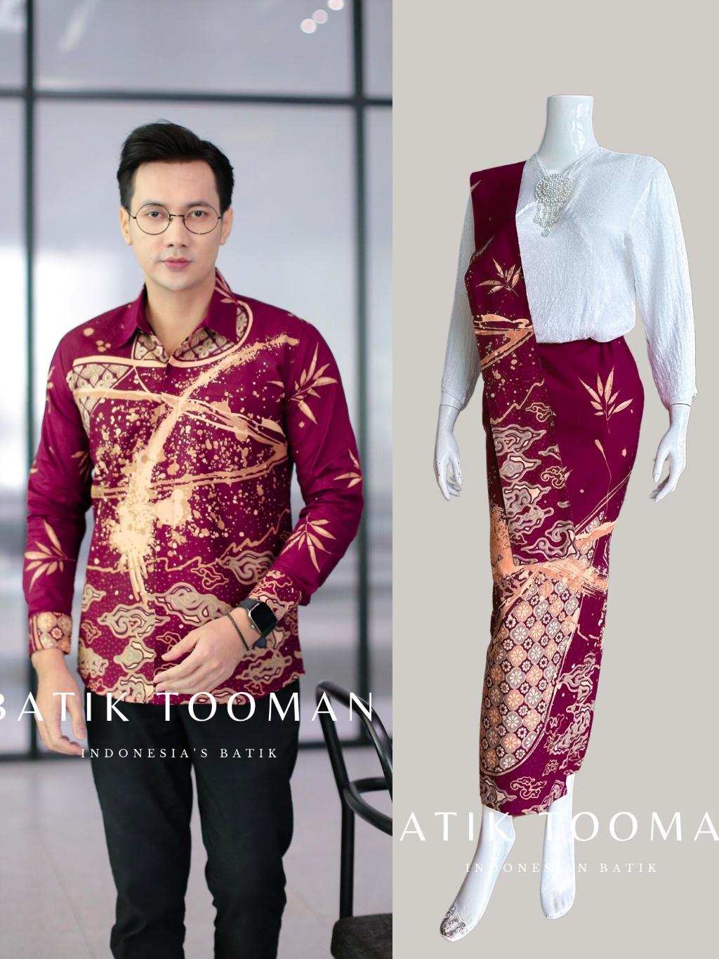 Jual MEGANTARA CENTINI Burgundy Gold Couple Sarimbit Rok 2 Lapis ...