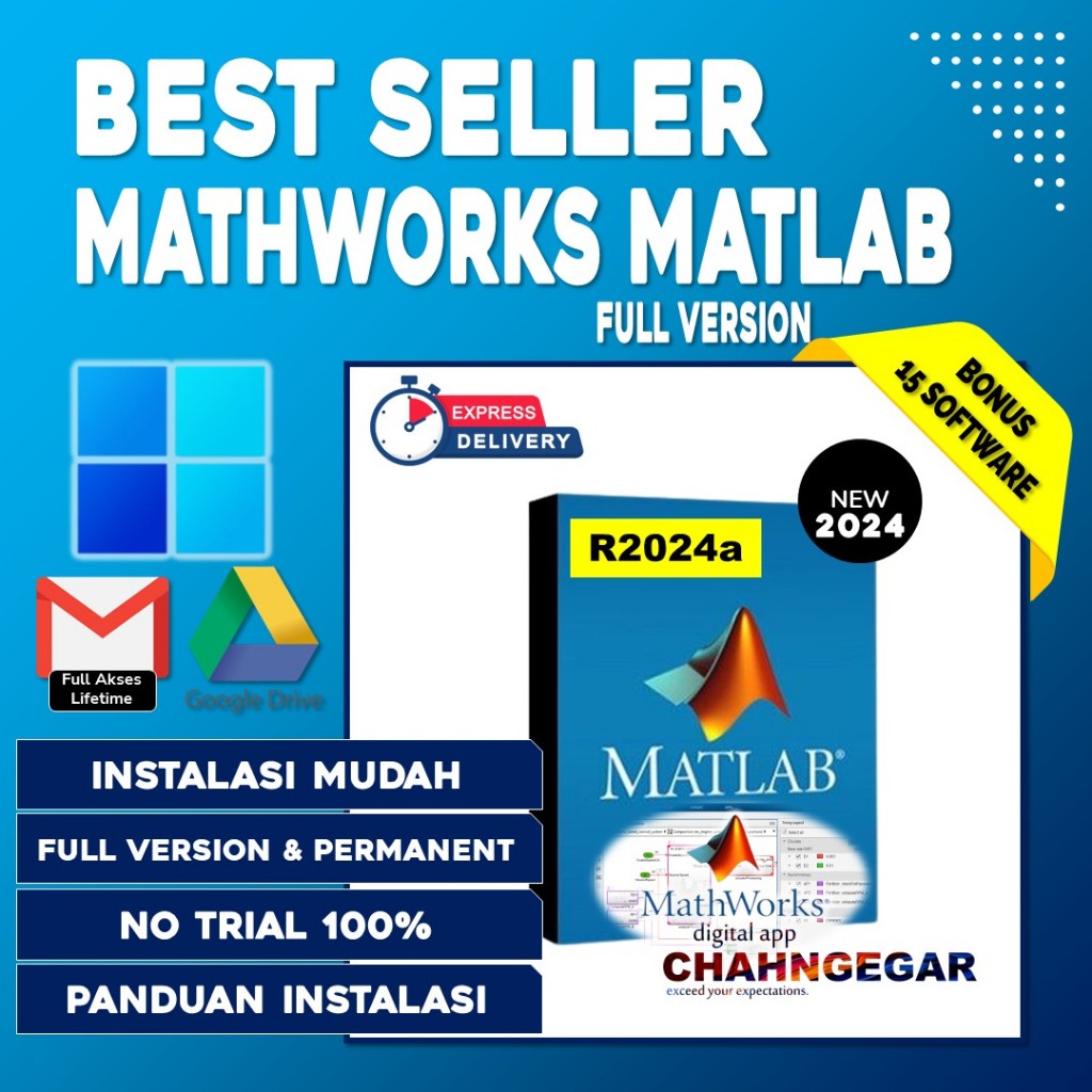 Jual MathWorks MATLAB R2025 2024 SIMULINK FULL PERMANEN + VIDEO PANDUAN INSTALL | Shopee Indonesia