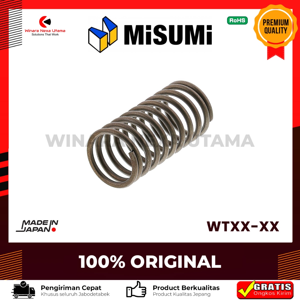 Jual Per Misumi Bulat Original Japan Seri WTXX-XX (Lentur) (40% Deflection) | Shopee Indonesia