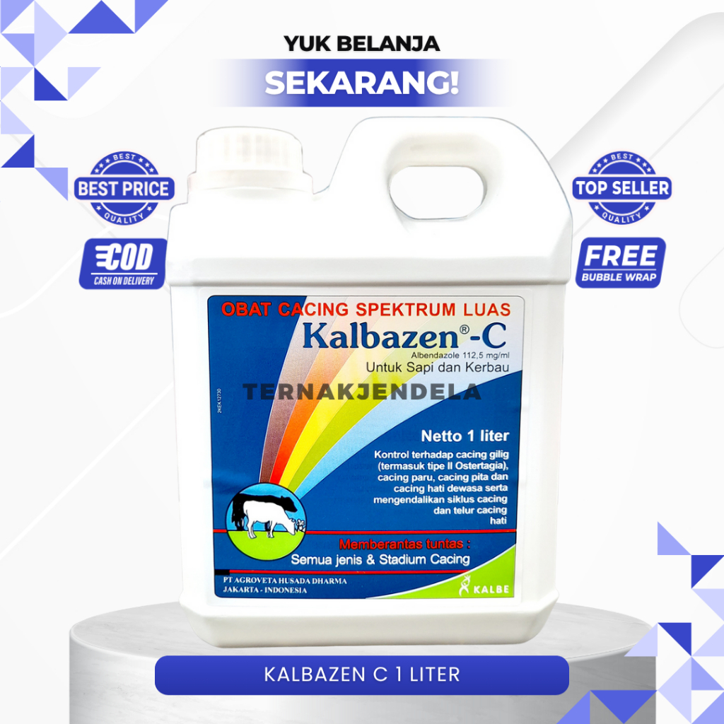 Jual KALBAZEN C 1 L - Obat Cacing Oral Ampuh Basmi Semua Jenis Cacing ...